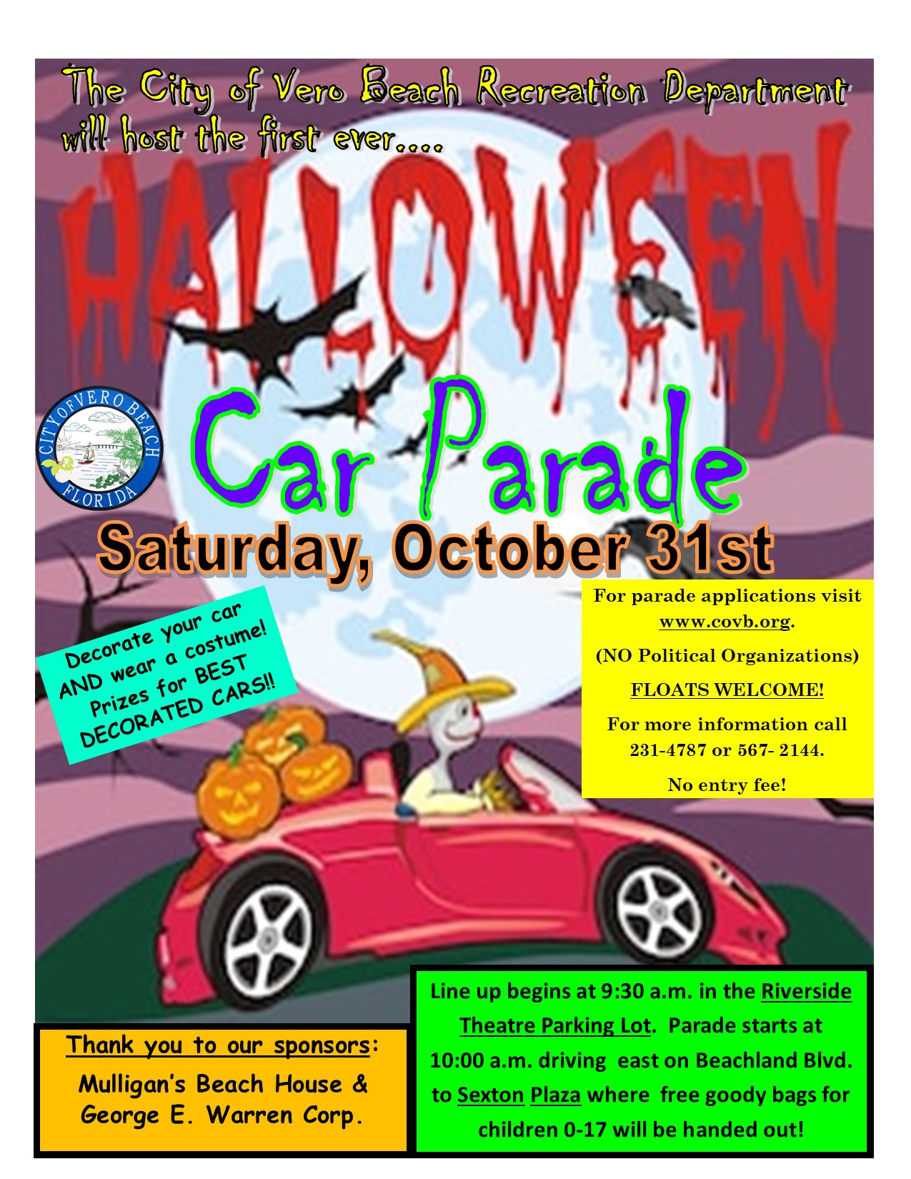 City of Vero Beach Recreation Department’s first ever Halloween Car ...
